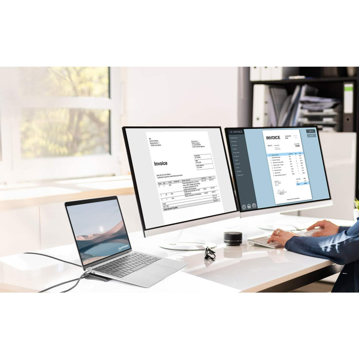 USB-C PD 12-in-1 Triple Monitor 4K Docking Station / Multiport Hub